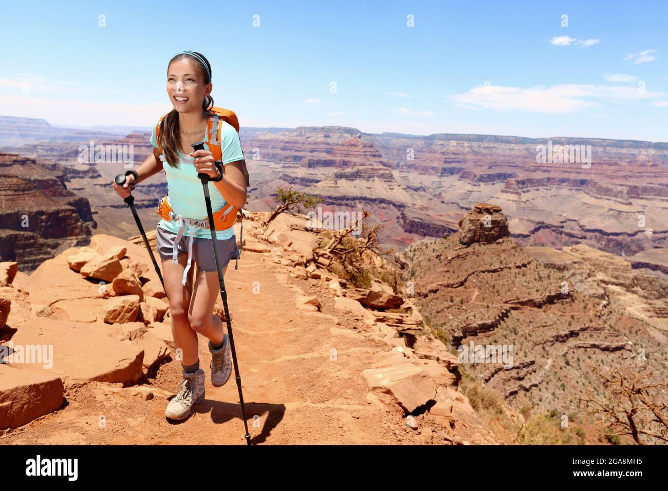 Beautiful female hiker hi-res stock photography and images - Alamy