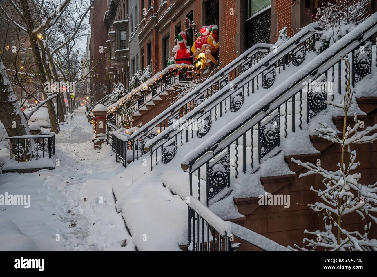 New York City winter after snow on pper east side Stock Photo - Alamy
