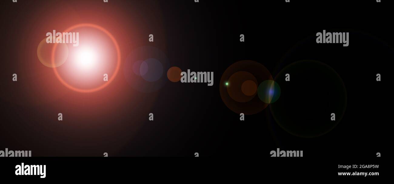 Lens Flare Lights Abstract Background on Black Backdrop for keying and ...
