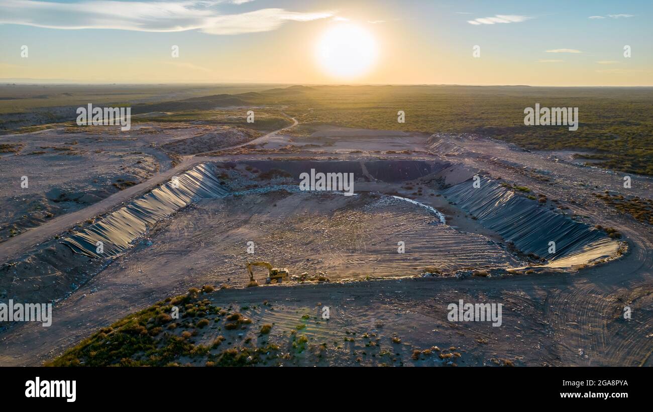 Aerial sunset view industrial waste hi-res stock photography and images ...