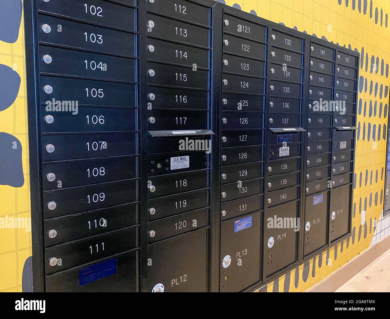 Mail lockers hi-res stock photography and images - Alamy