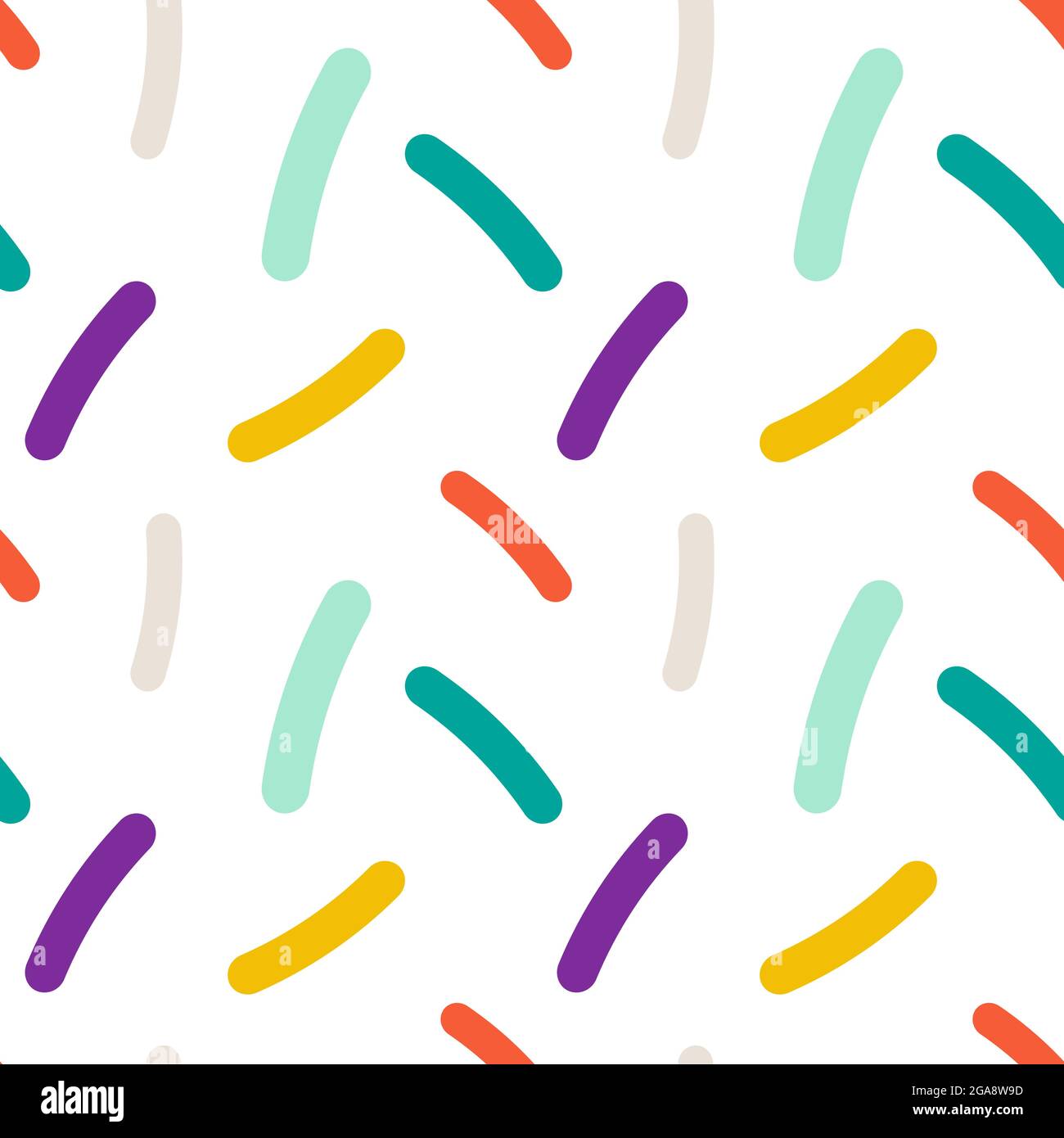 Rainbow sprinkles pattern. For textile, product application. Sweet and ...