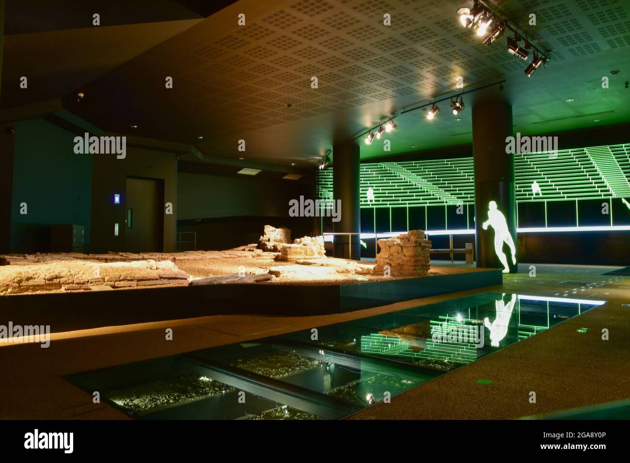 The remains of Roman Amphitheatre underneath the Guildhall in the City ...
