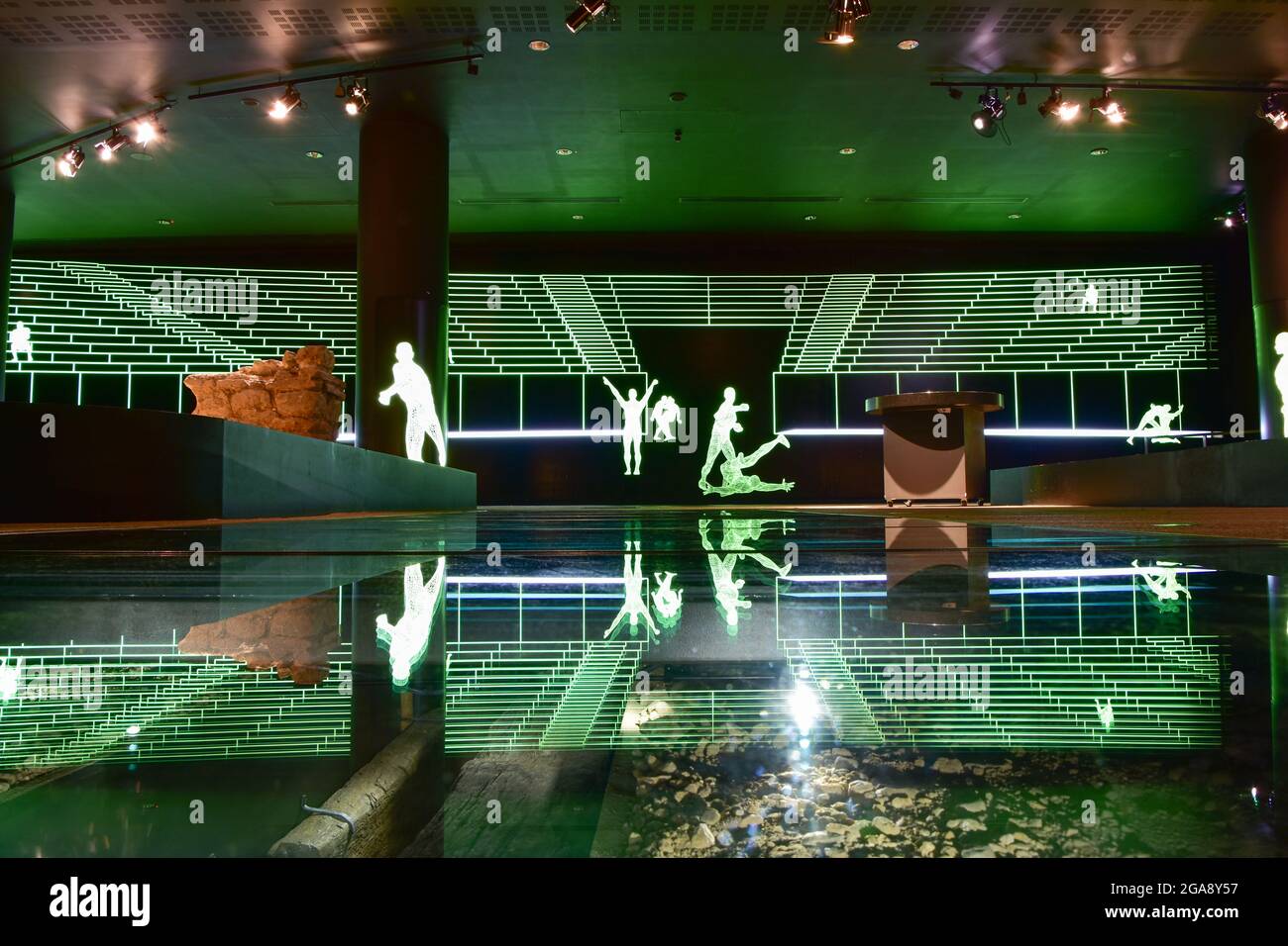 The remains of Roman Amphitheatre underneath the Guildhall in the City ...