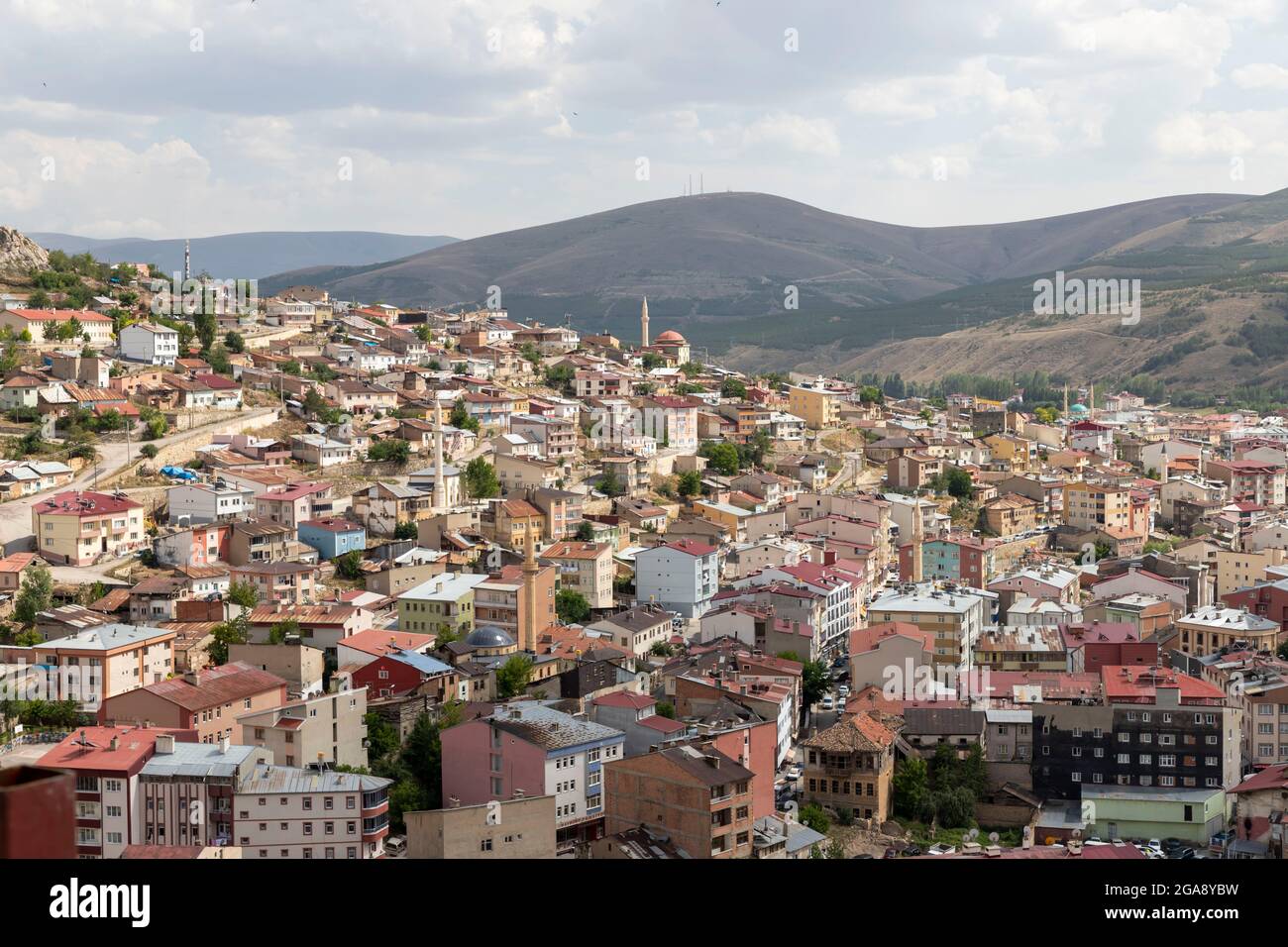 City view from the historical Bayburt castle Stock Photo - Alamy