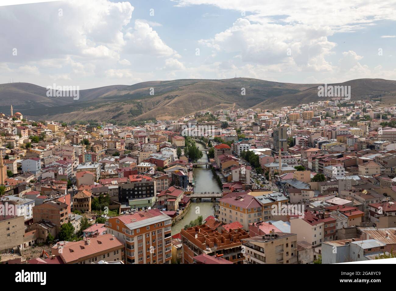 City view from the historical Bayburt castle Stock Photo - Alamy
