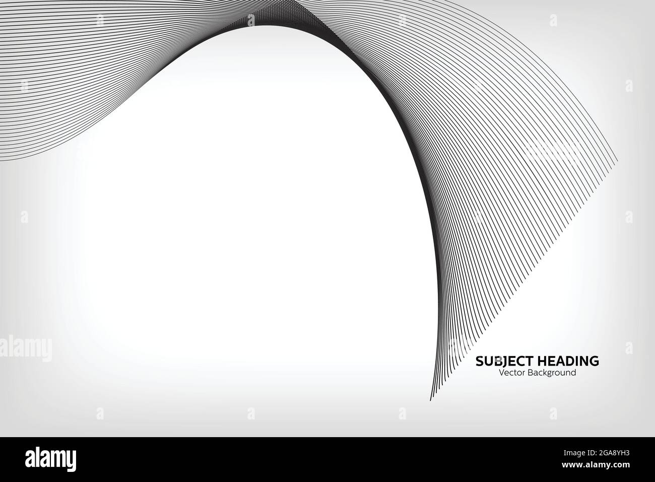 Abstract Modern Line, Grey Line, Subject Heading Text Area. Frequency ...