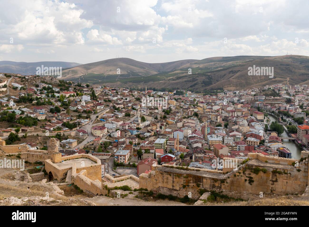 City view from the historical Bayburt castle Stock Photo - Alamy