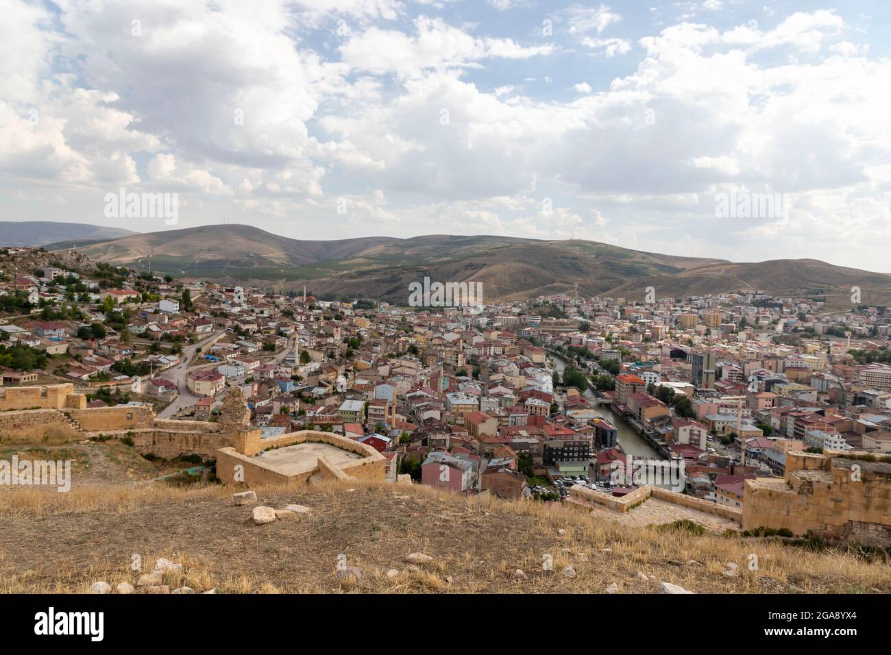 City view from the historical Bayburt castle Stock Photo - Alamy