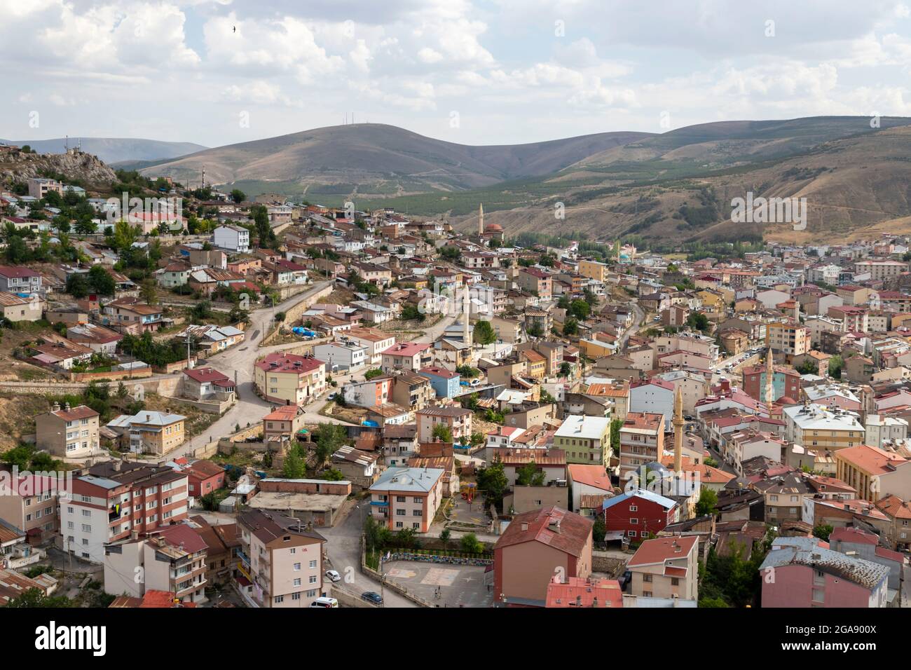 City view from the historical Bayburt castle Stock Photo - Alamy