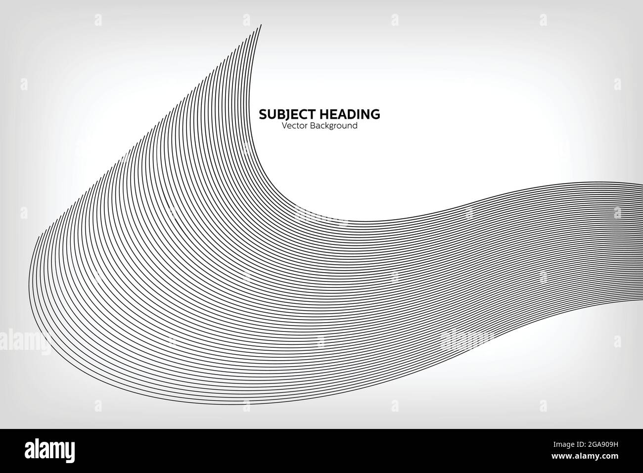 Abstract Modern Line, Grey Line, Subject Heading Text Area. Abstract ...