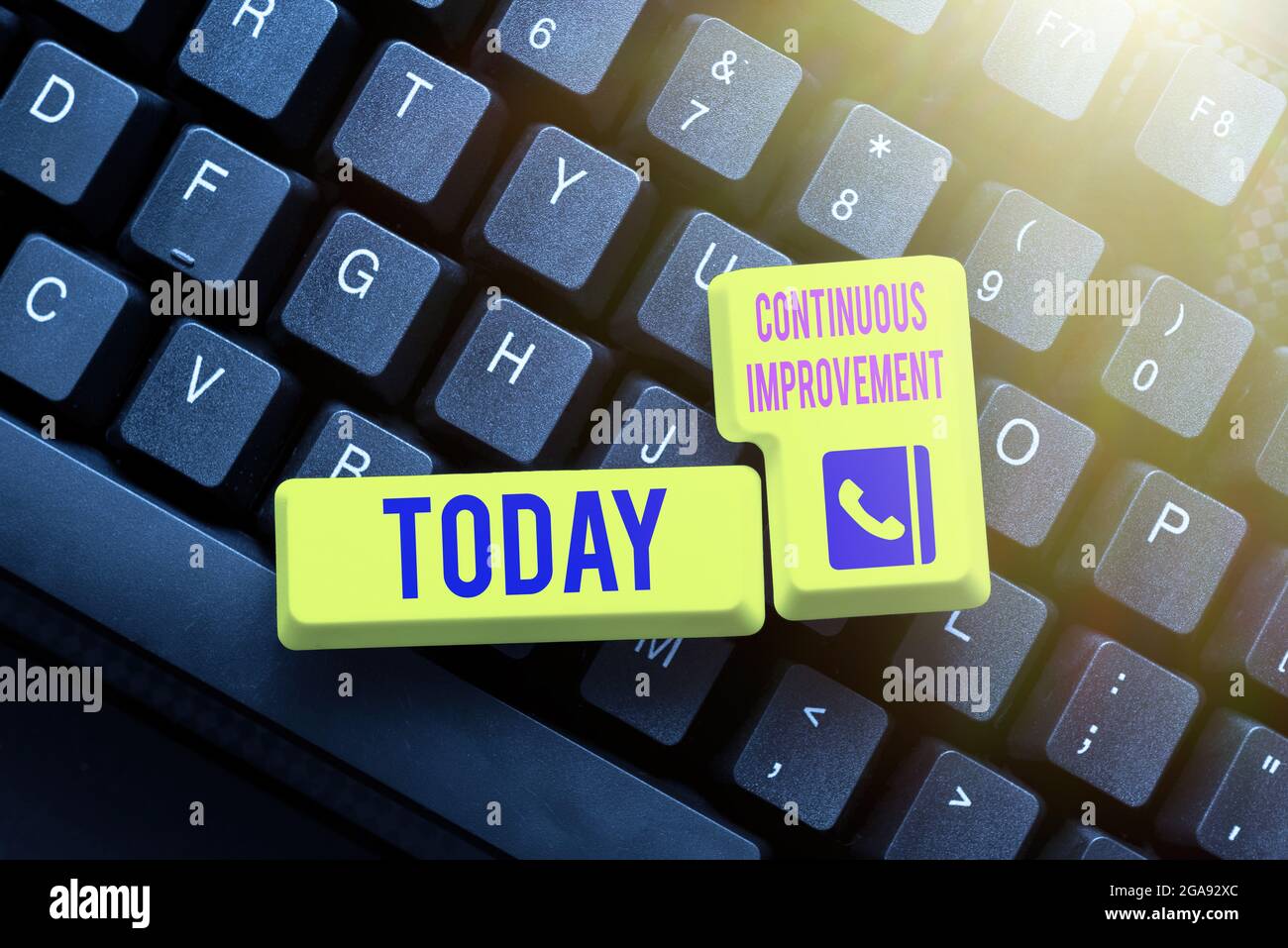 Text showing inspiration Continuous Improvement. Concept meaning making ...