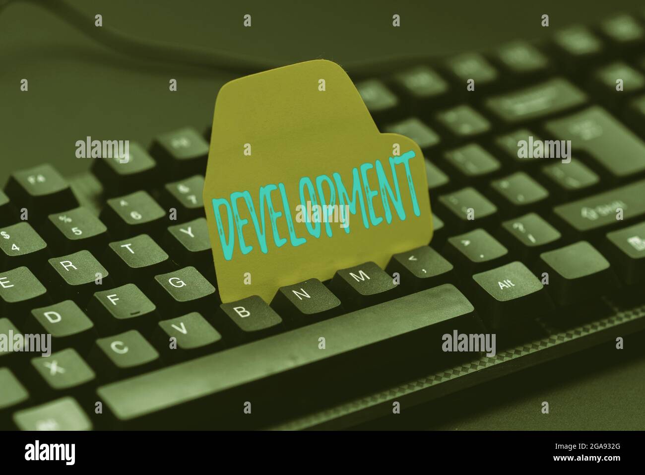 Hand writing sign Development. Business showcase a cycle in which ...