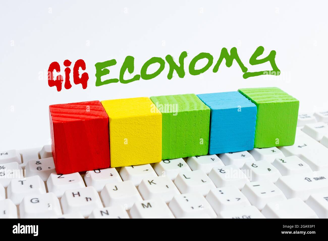 Conceptual caption Gig Economy. Concept meaning a market system ... Conceptual caption Gig Economy. Concept meaning a market system ...