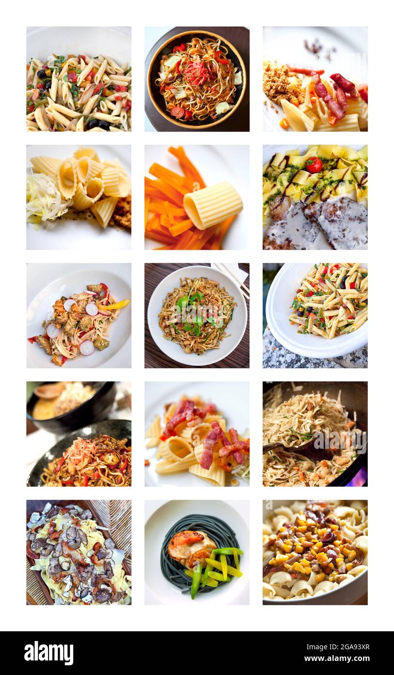 European food collage hi-res stock photography and images - Alamy