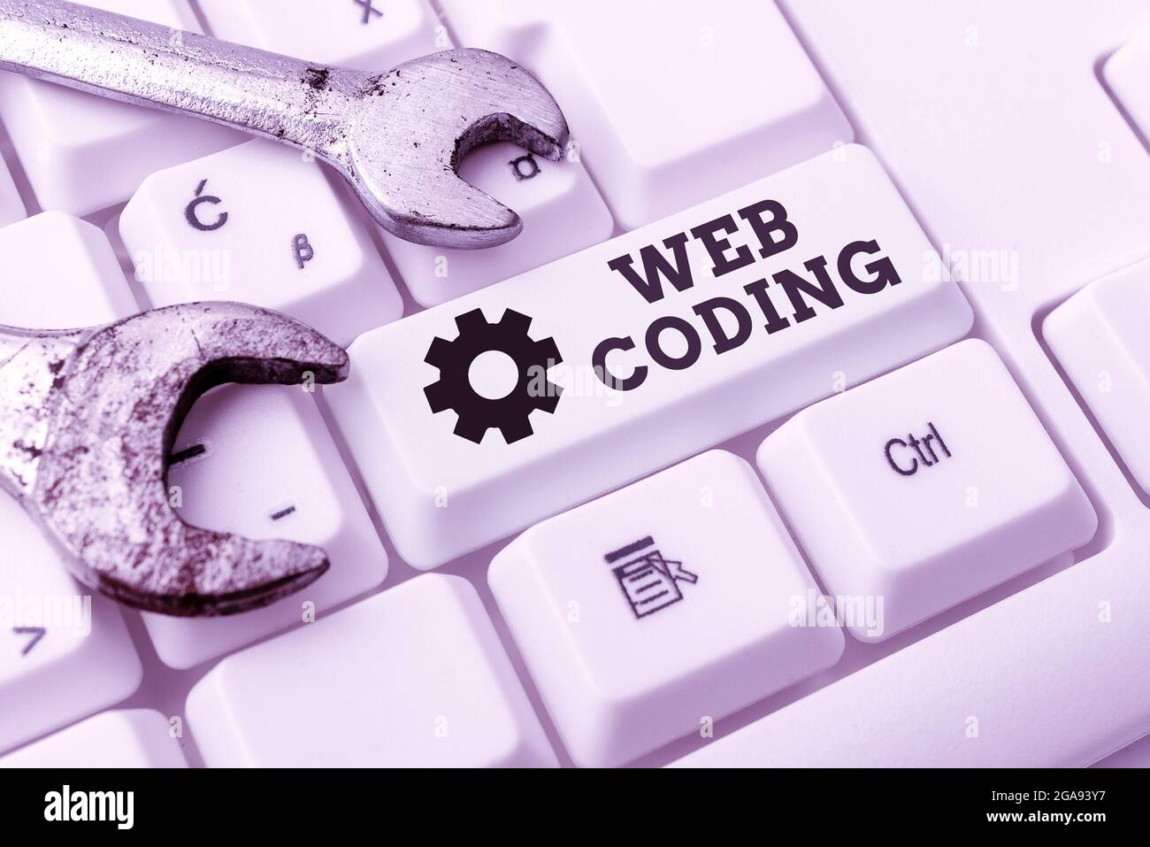 Text caption presenting Web Coding. Word for a system of symbols and ...