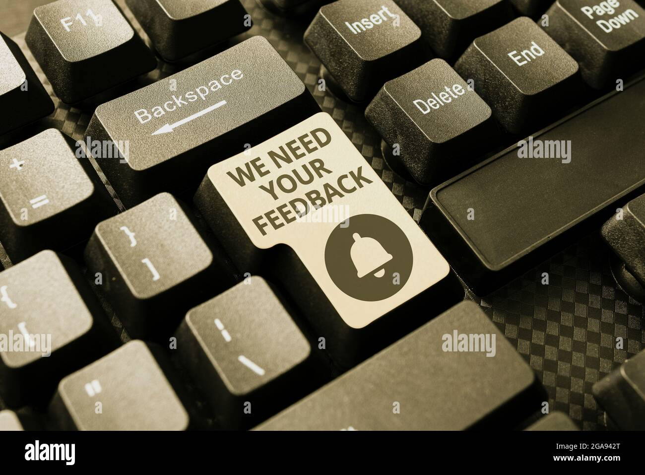 Sign displaying We Need Your Feedback. Business concept Give us your ...