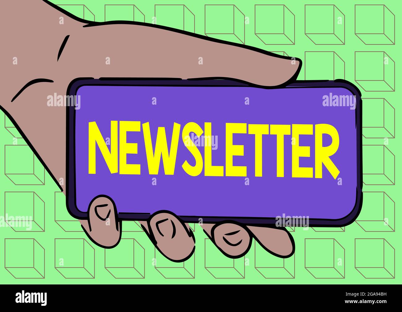 Handwriting text Newsletter. Business overview the bulletin was given ...
