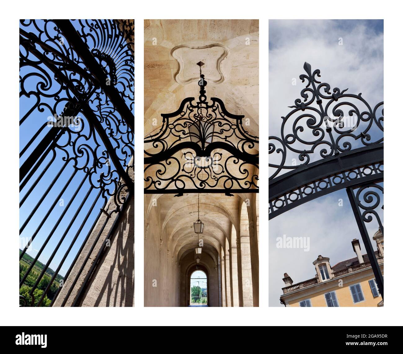 Collage of wrought iron gates Stock Photo - Alamy