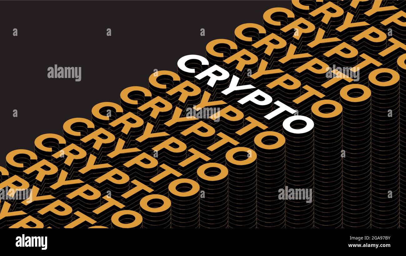 Crypto Headline Syntax, Trade 3D Typographic Text Ordering, Graphic ...