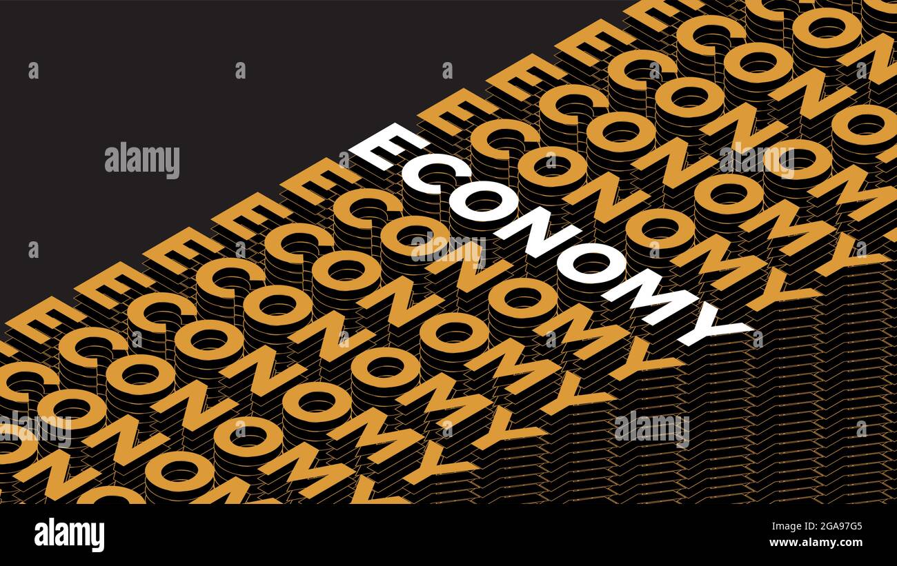 Economiy Headline Syntax, Trade 3D Typographic Text Ordering, Graphic ...