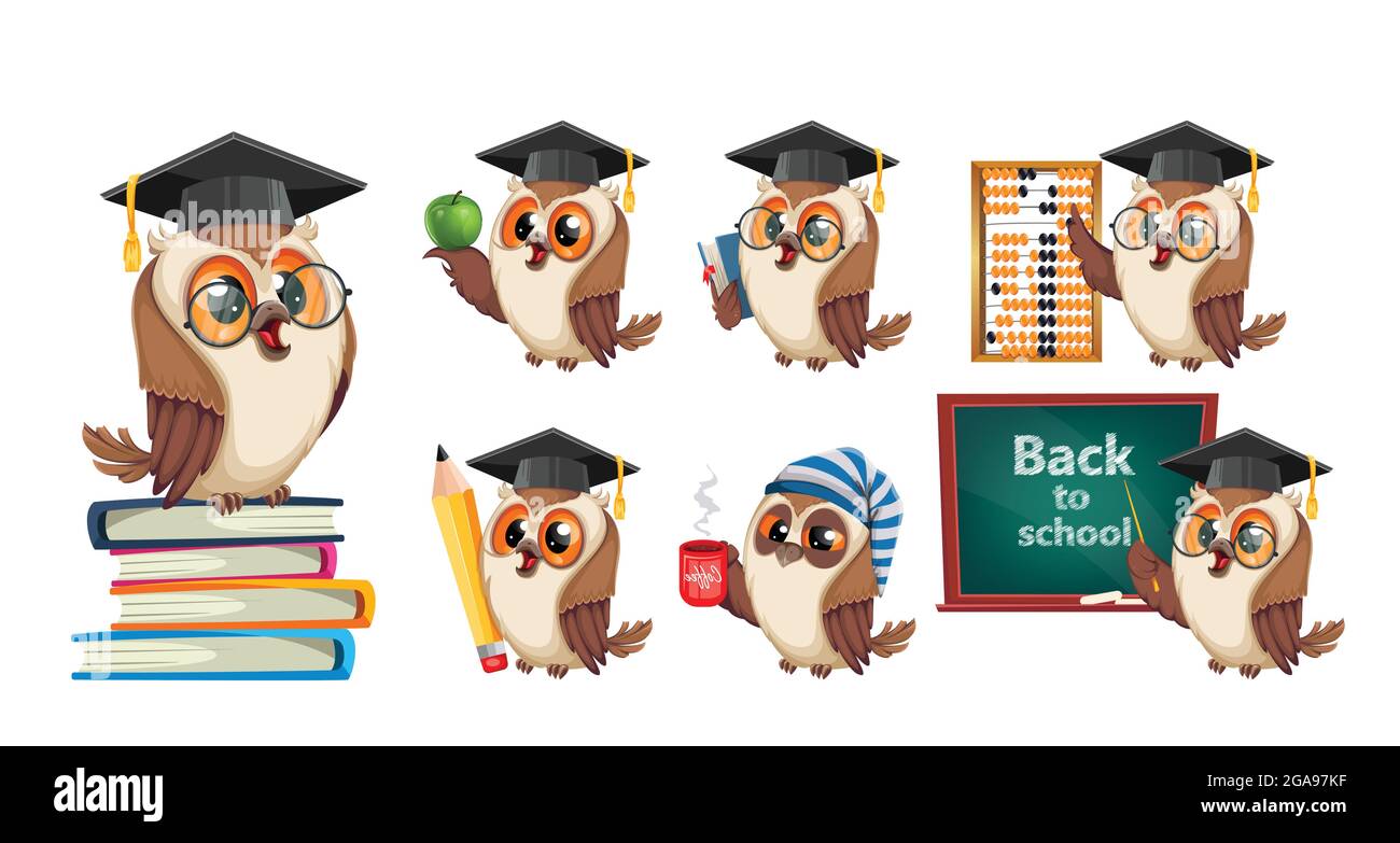 Cute School Owl Clipart