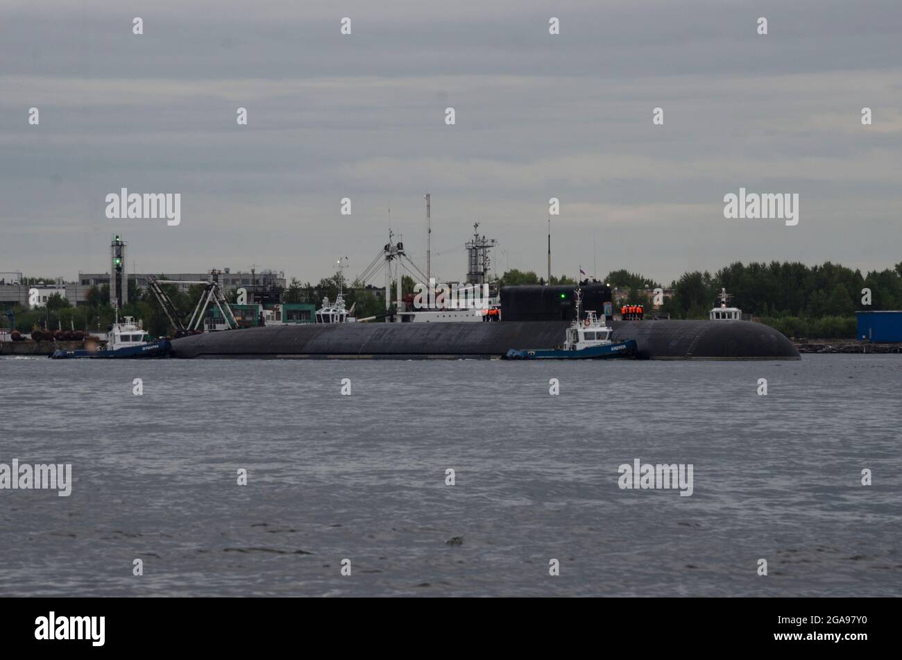 July 2021 - Severodvinsk. Nuclear submarine "Belgorod". The largest submarine in the world ...