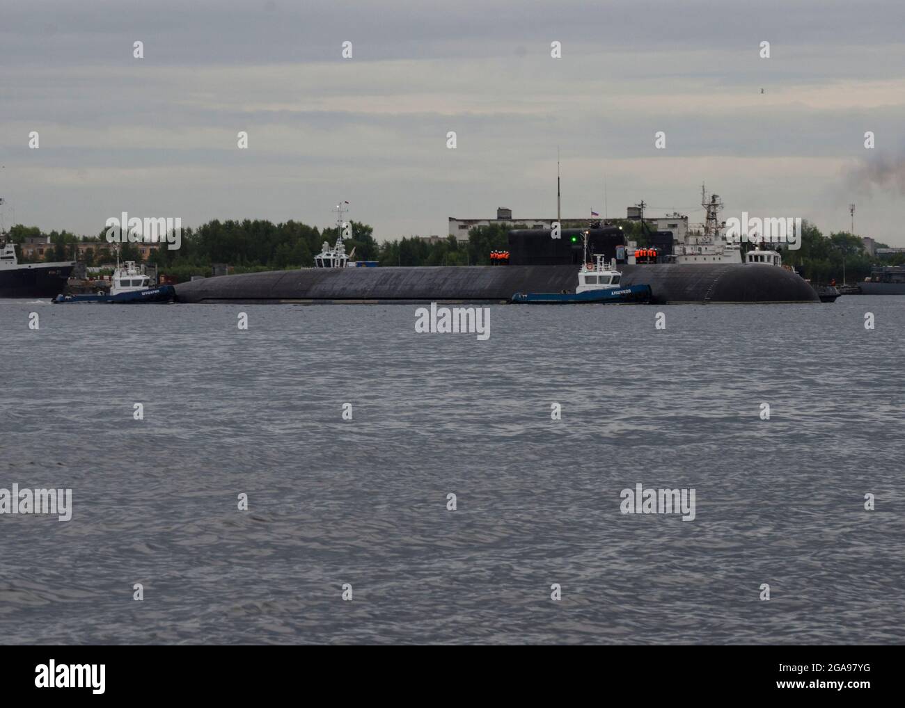 July 2021 - Severodvinsk. Nuclear submarine "Belgorod". The largest ...