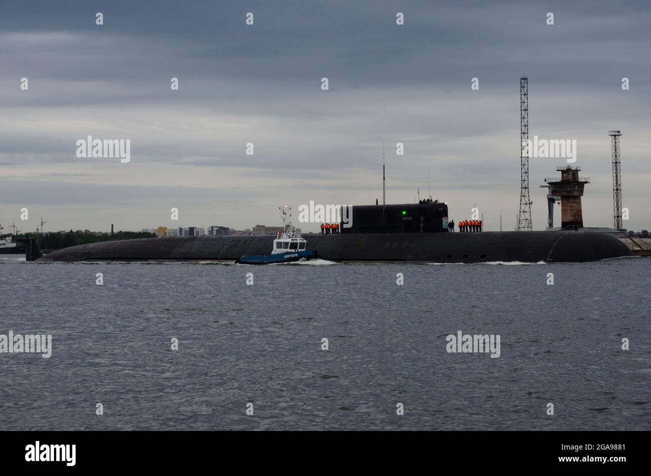 July 2021 - Severodvinsk. Nuclear submarine "Belgorod". The largest ...