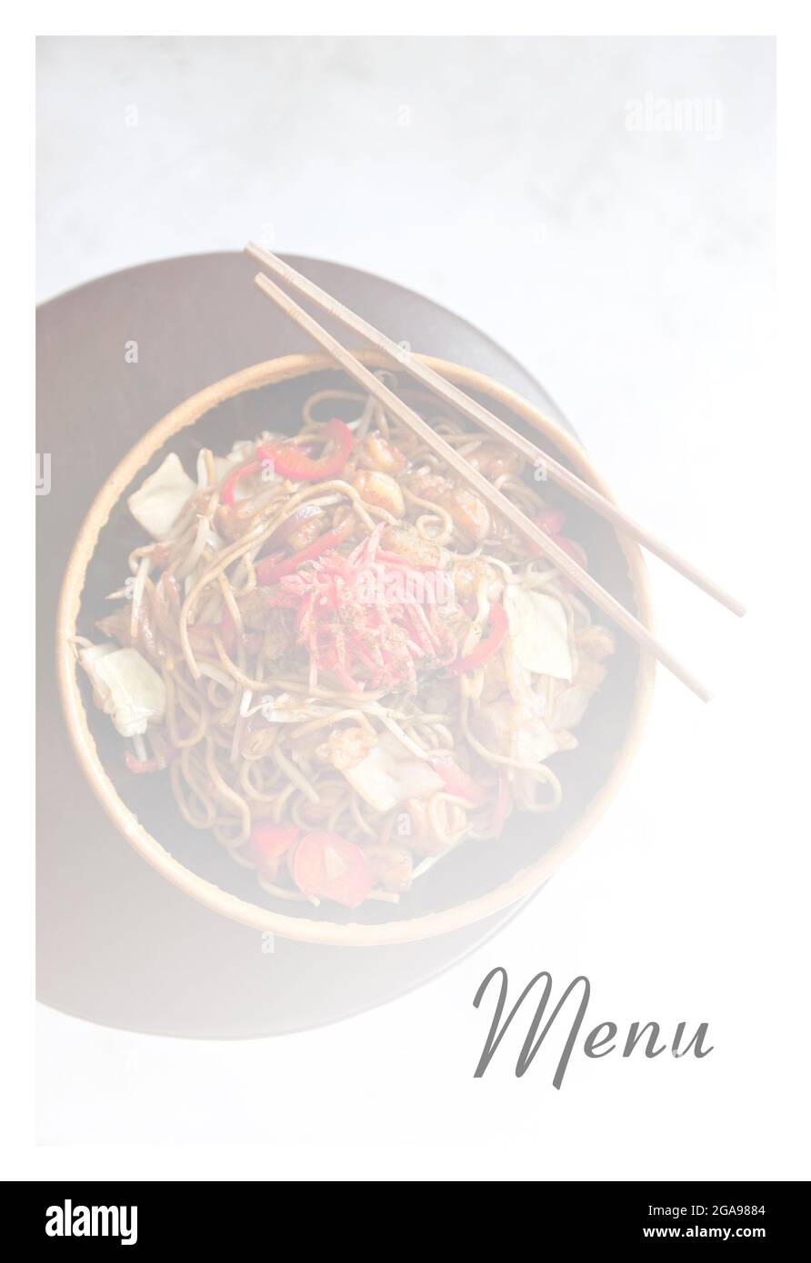 Model for a stylish restaurant menu Stock Photo - Alamy