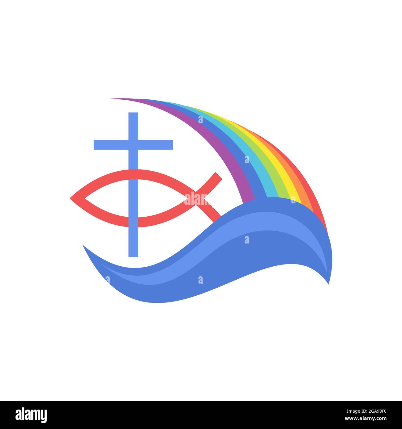 Christian Fish With Cross Clipart