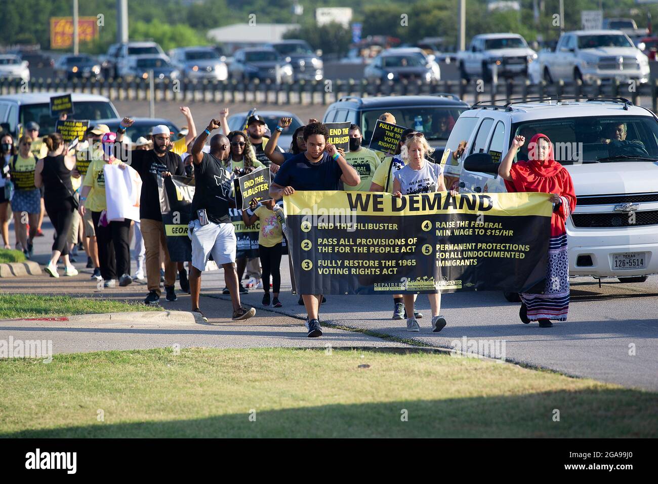 Austin, Texas, USA. 29th July, 2021. Poor People's Campaign leading ...