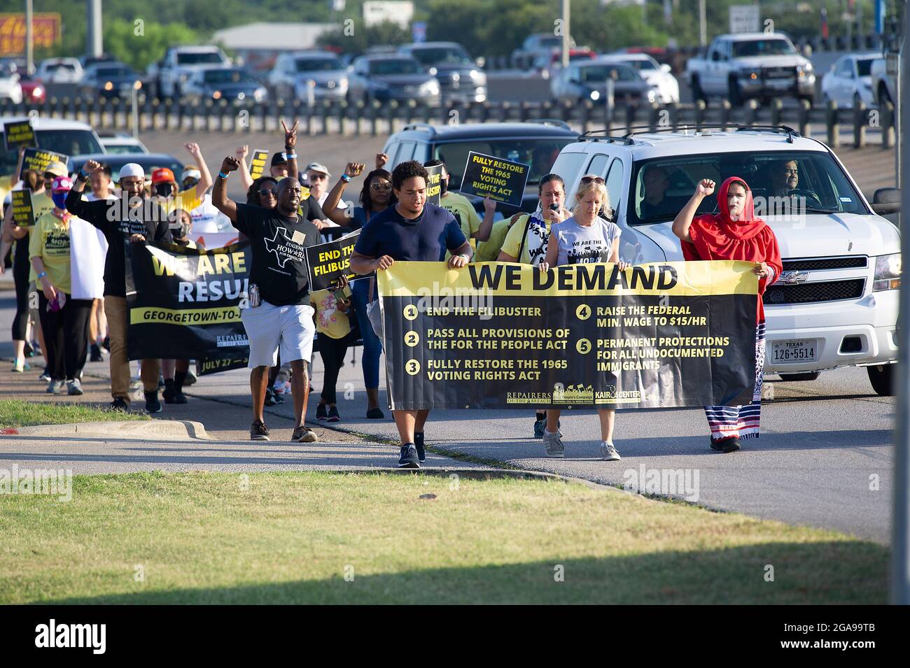 Austin, Texas, USA. 29th July, 2021. Poor People's Campaign leading ...