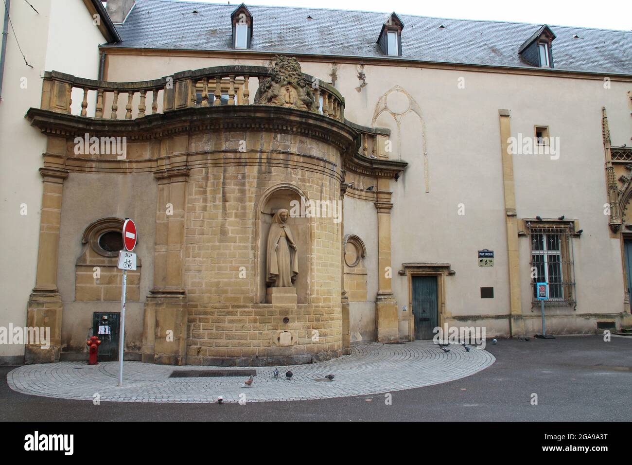religious monument at saint-nicolas square in metz in lorraine (france ...