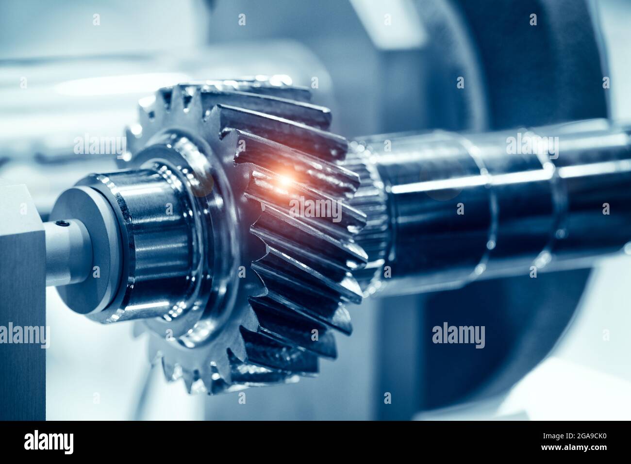 Engine gear wheels, industrial concept background Stock Photo - Alamy
