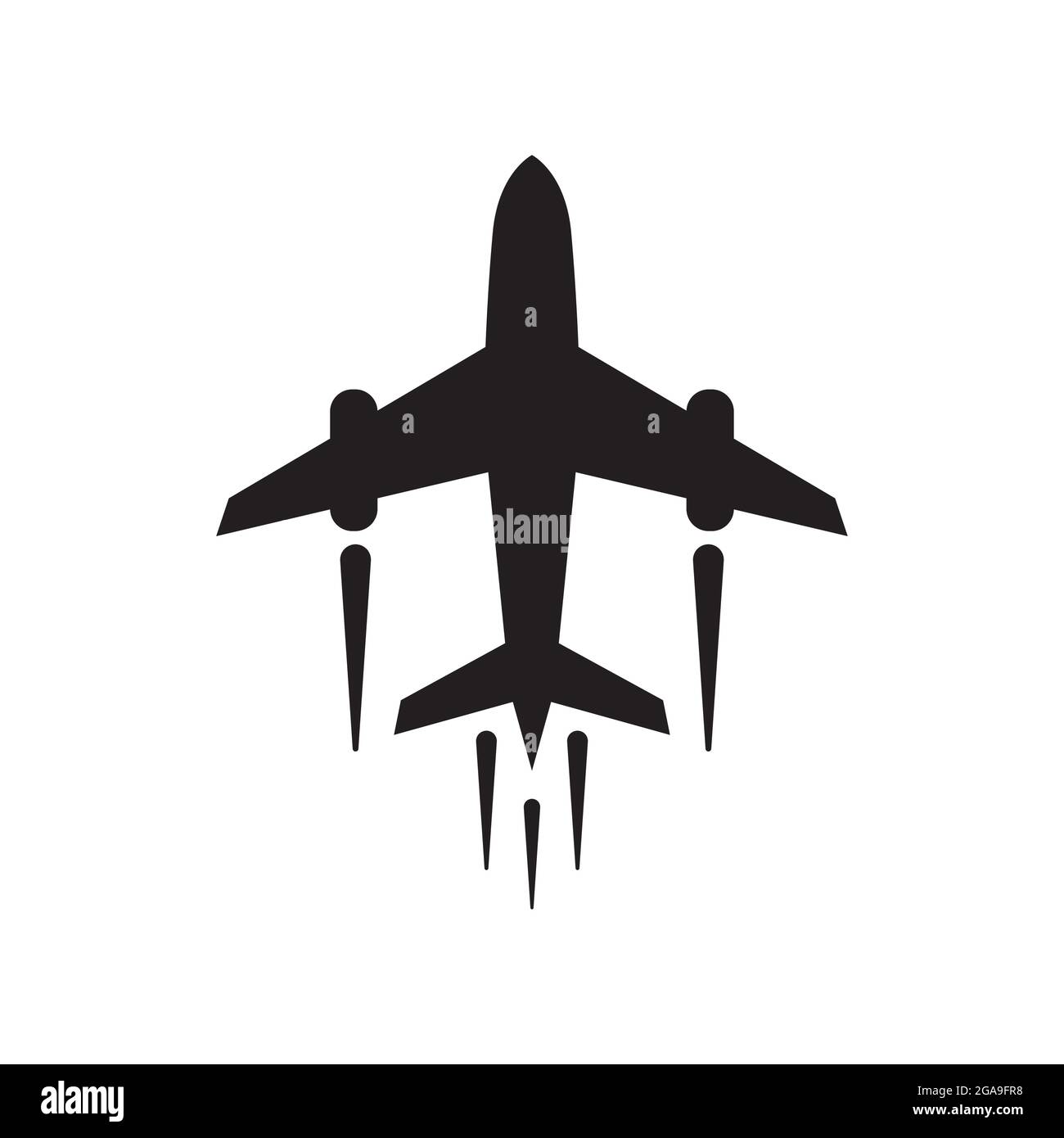 Flying Airplane Icon Design, Simple and Minimal Aircraft Icon Design ...