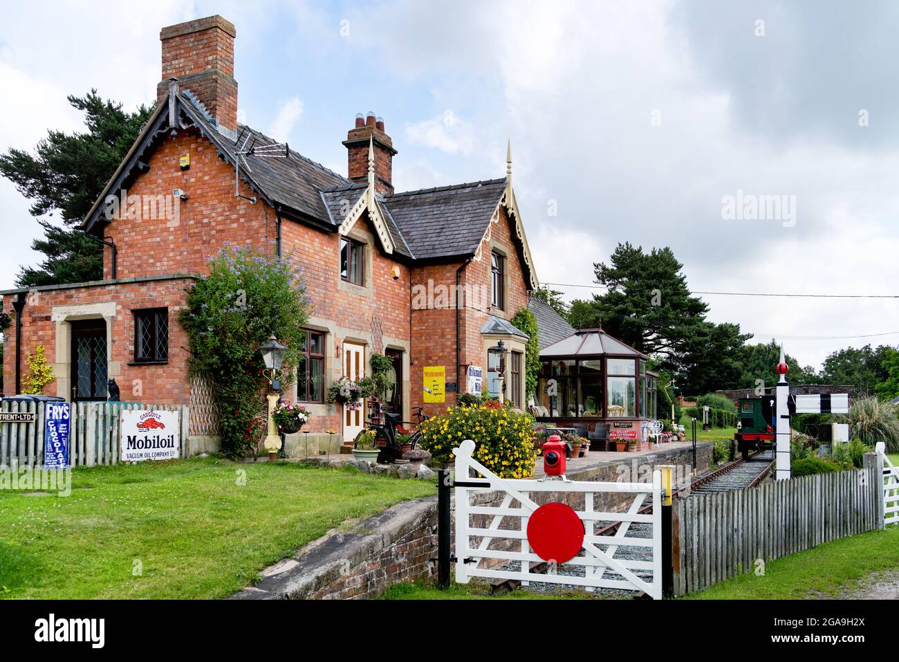 BETTISFIELD, CLWYD, WALES - JULY 10 : View of the old railway station ...