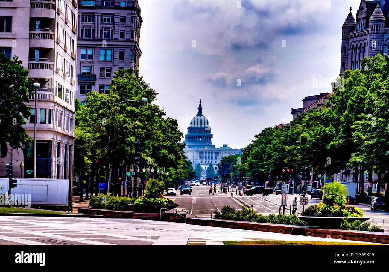 View of the US Capitol building and the Old Post Office tower from ...