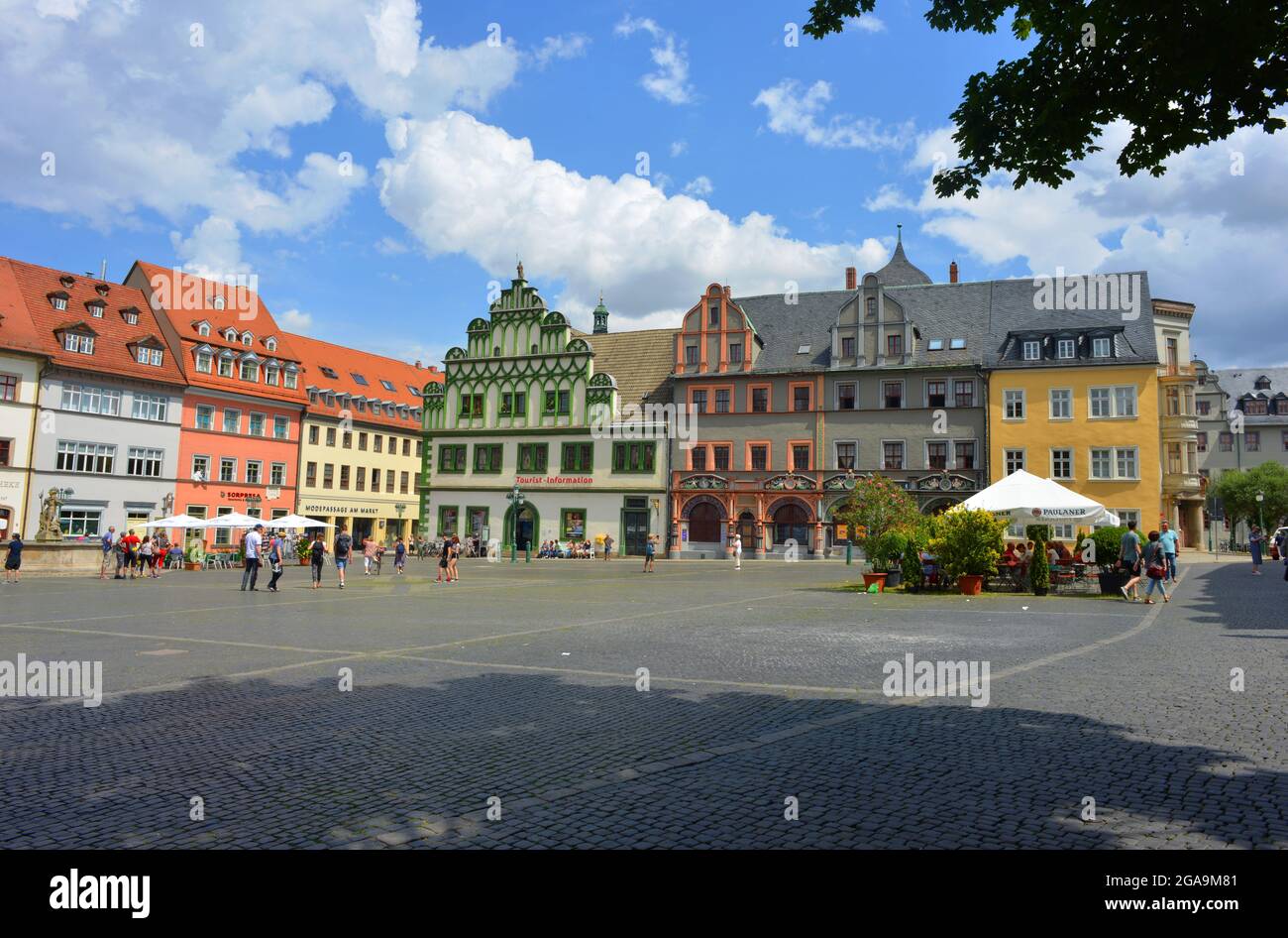 Weimar, Germany, historical houses traditional architecture at the ...