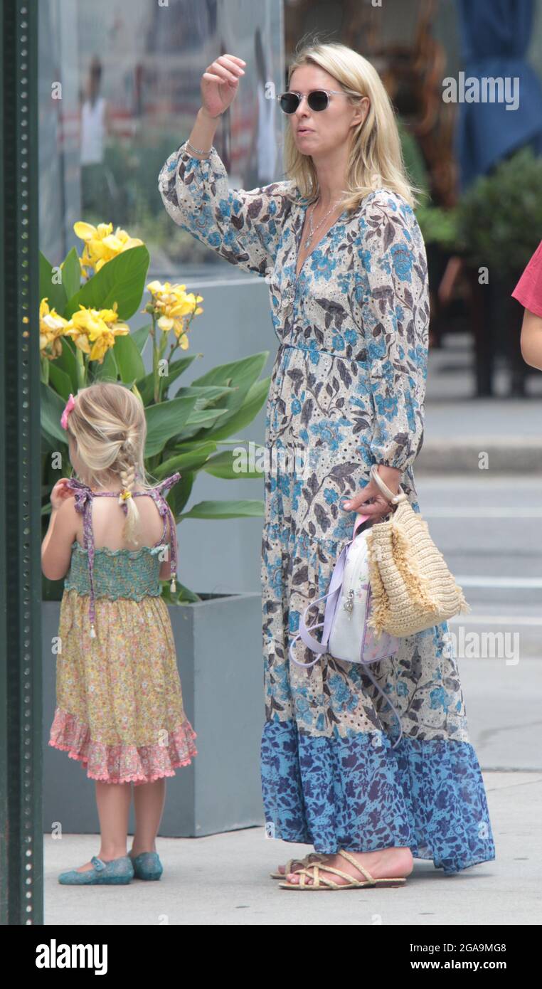 New York, NY, USA. 29th July, 2021. Nicky Hilton Rothschild with Lily ...