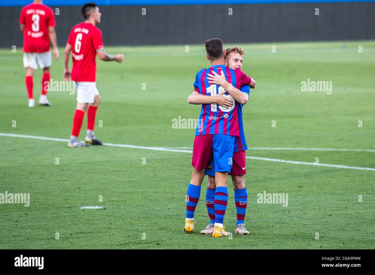 Barcelona, Spain. 29th July, 2021. Peque Polo (FC Barcelona B ...