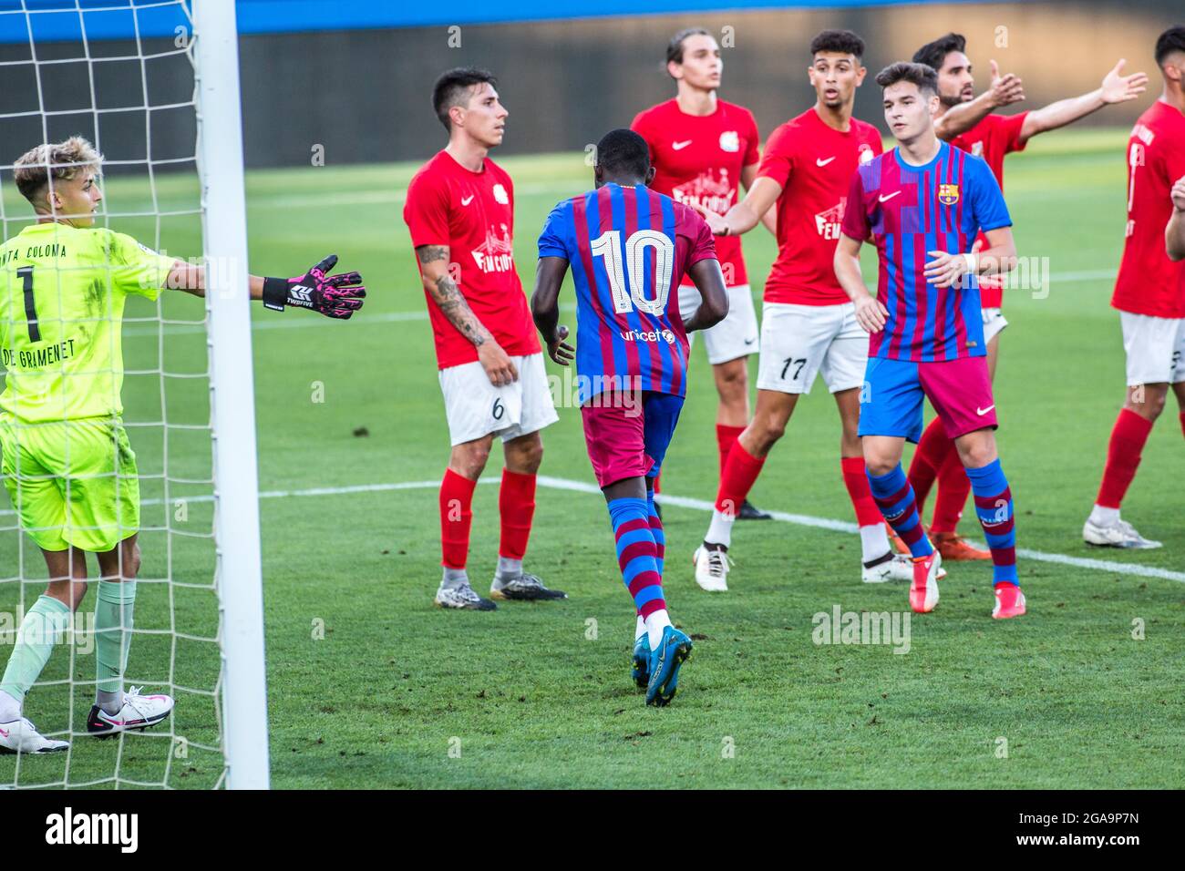 Barcelona, Spain. 29th July, 2021. Franck Angong (FC Barcelona B ...