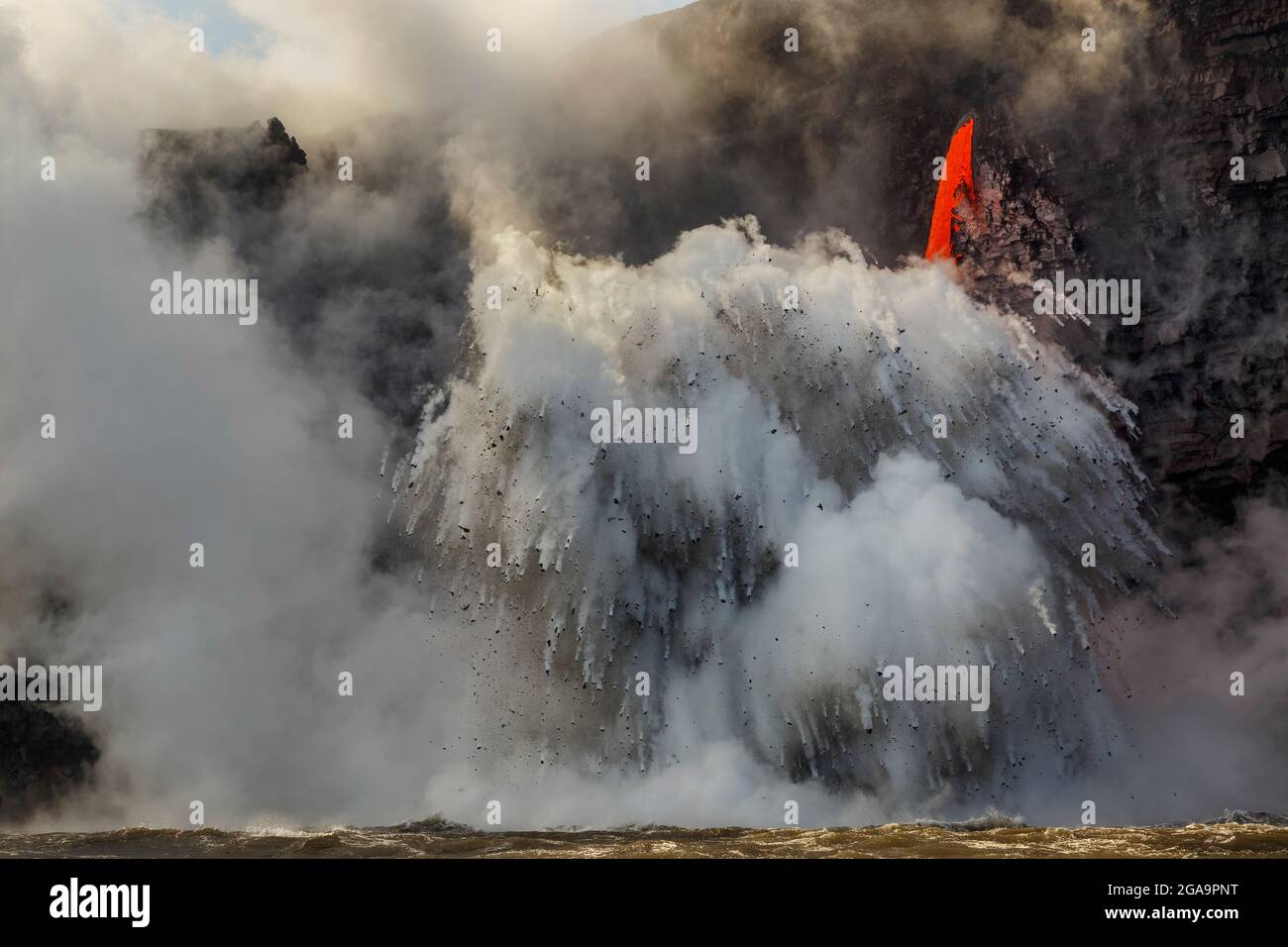 Fire hose lava flow from Hawaii's Kilauea Volcano, Volcanoes National ...