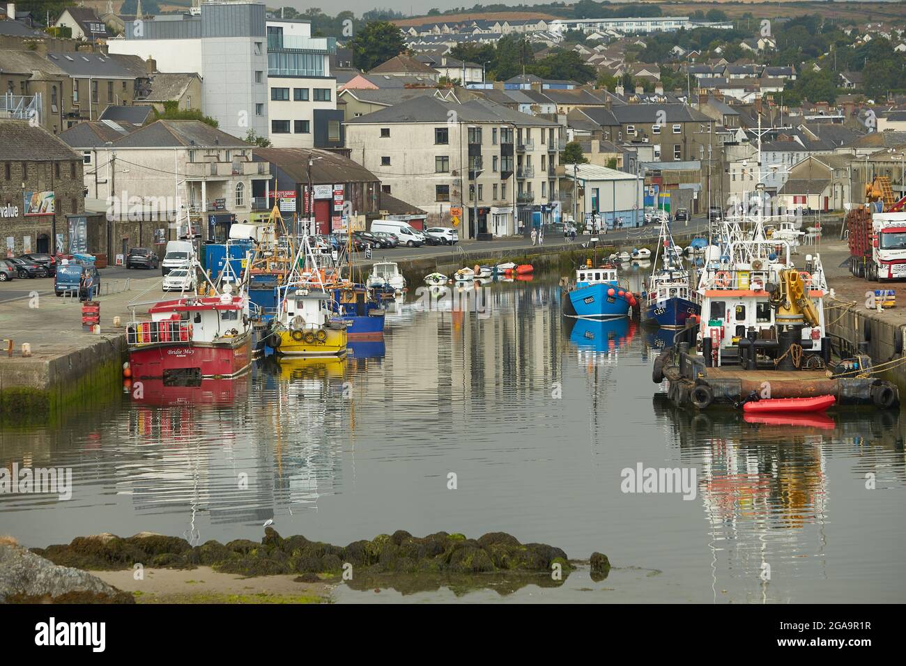 Dublin, Ireland - 07.27.2021: Commercial fishing boats parked in the ...
