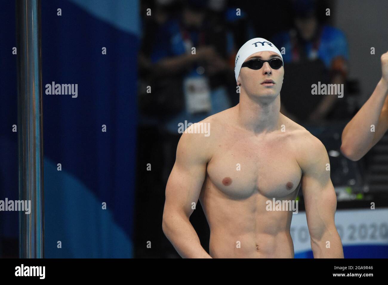 Maxime Grousset (FRA) competes on men's 100m freestyle semi-final ...