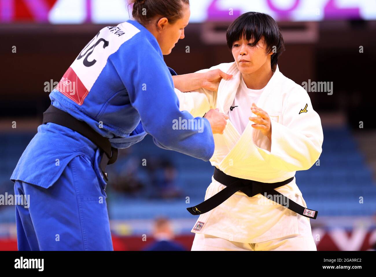 Tokyo, Japan. 29th July, 2021. (L to R) Babintseva Aleksandra (ROC ...