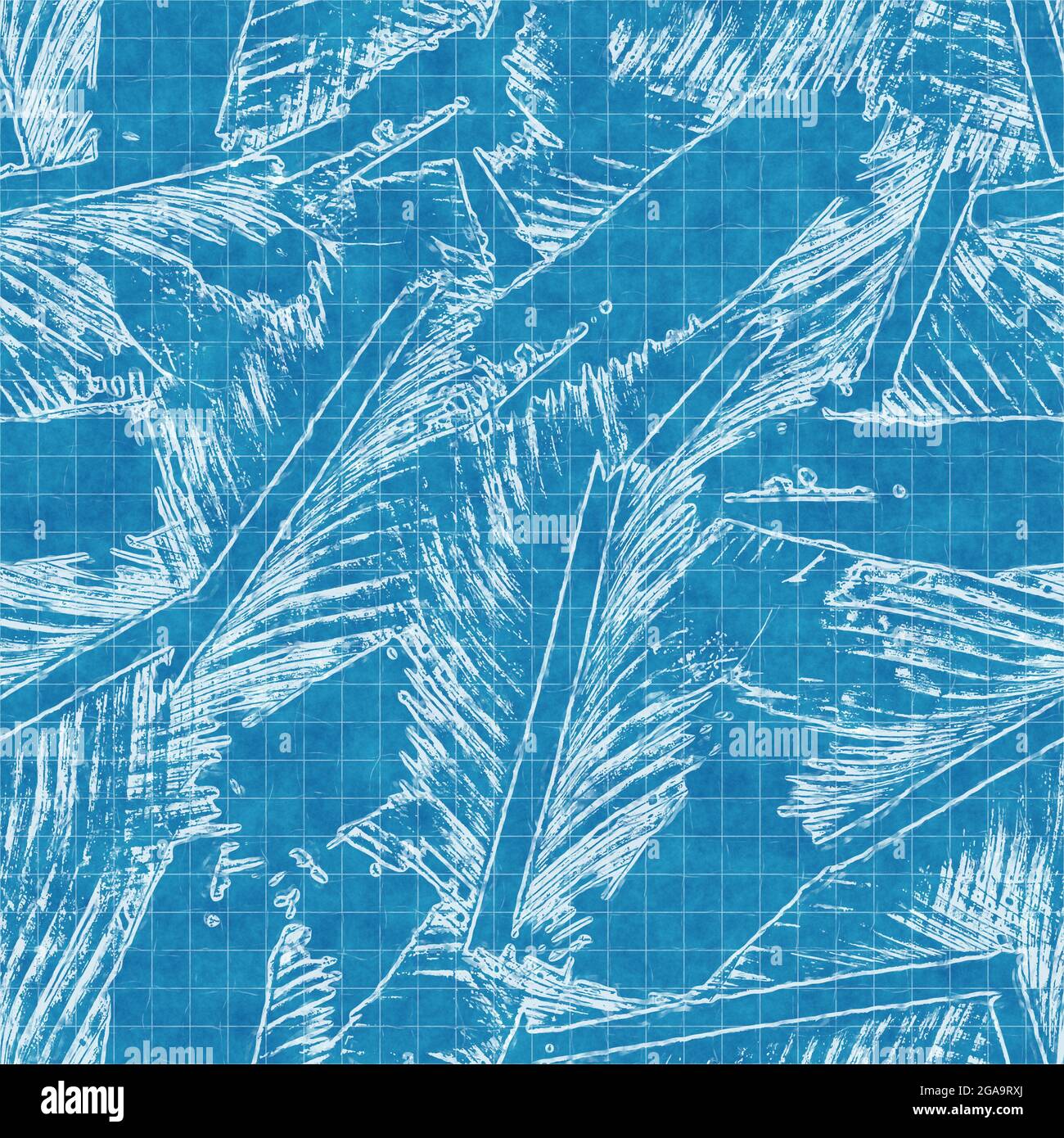 Seamless bright blue blueprint pattern for textile and print Stock ...