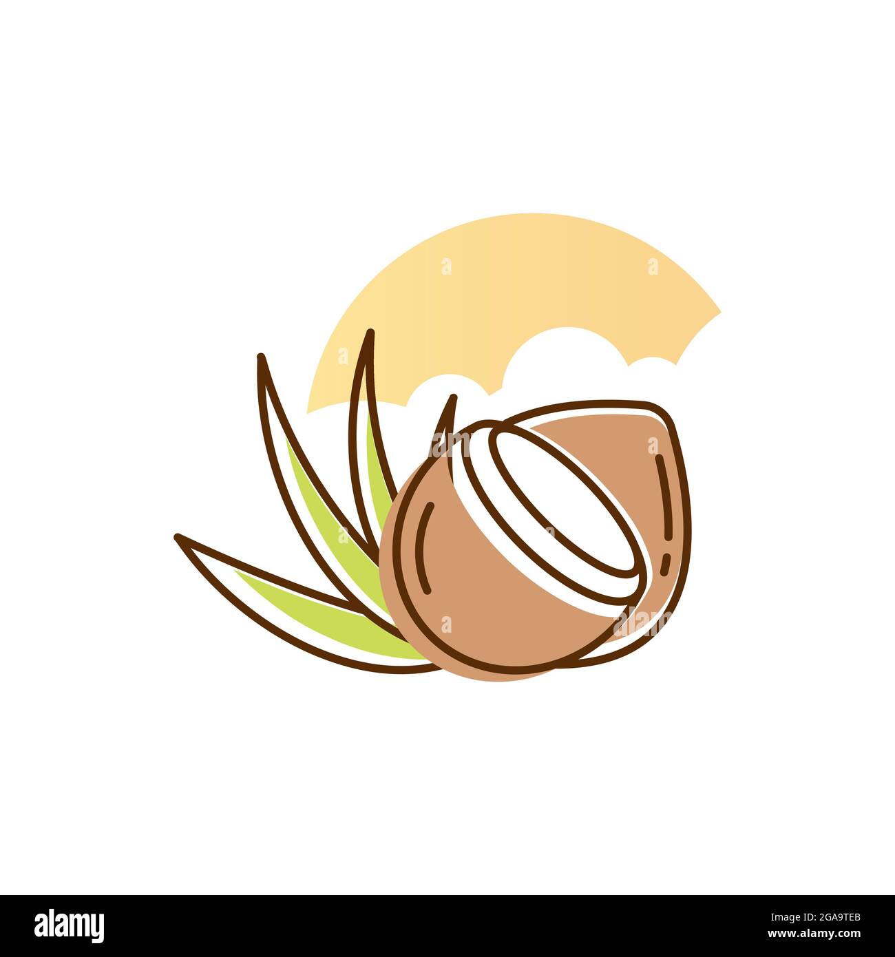 coconut logo Vector icon design illustration Template Stock Vector ...
