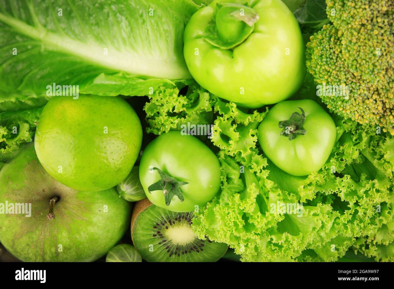 Fresh green food background Stock Photo - Alamy