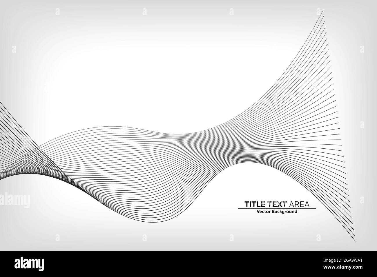 Abstract Modern Line, Wave Designed On White Background With Title Text ...